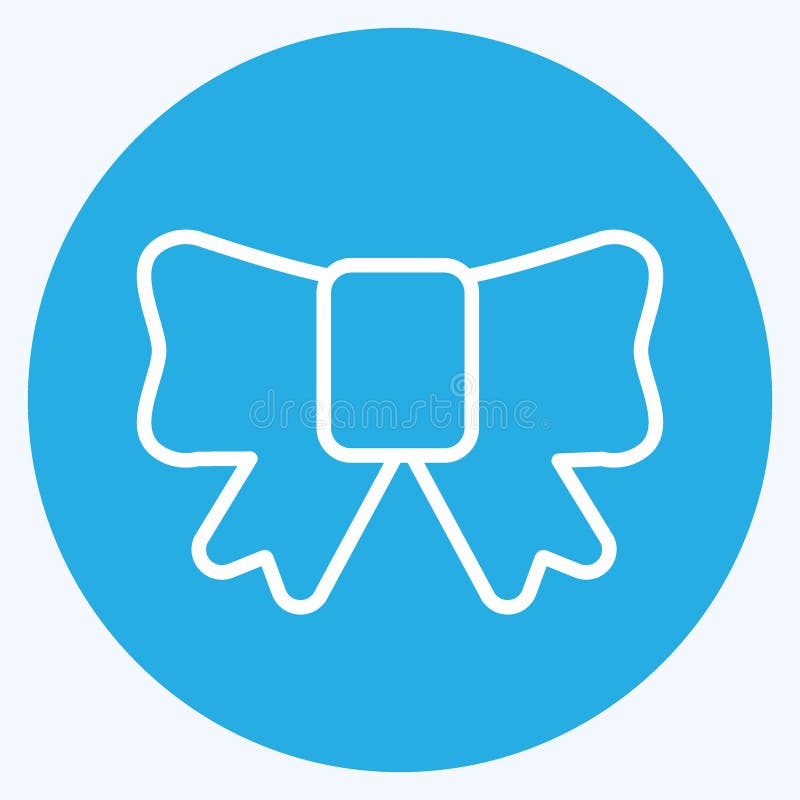 Ribbon Icon in Trendy Blue Eyes Style Isolated on Soft Blue Background ...