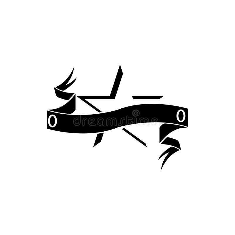 Ribbon Icon Vector Illustration Logo Design Stock Vector - Illustration ...