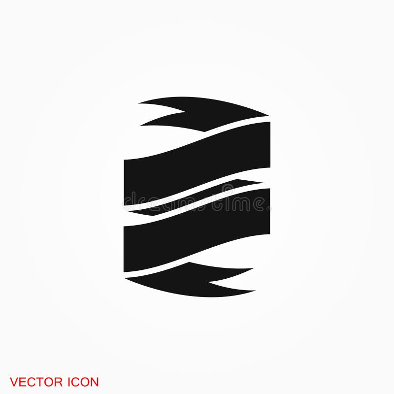 Ribbon Icon Vector Sign Symbol for Design Stock Illustration ...