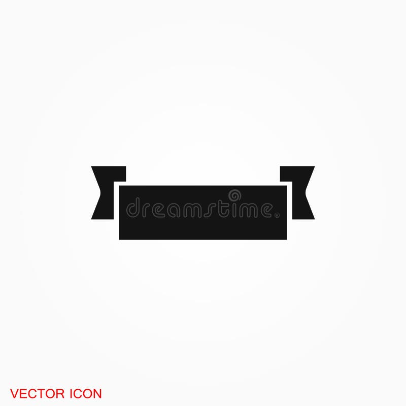 Ribbon Icon Vector Sign Symbol for Design Stock Illustration ...
