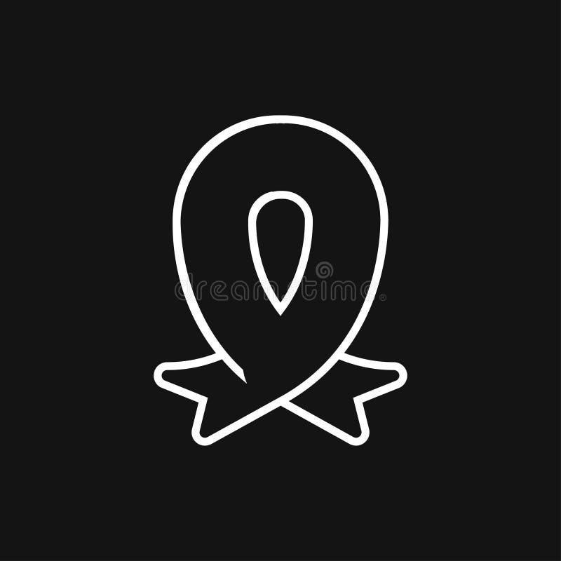 Ribbon Icon Vector Sign Symbol for Design Stock Illustration ...