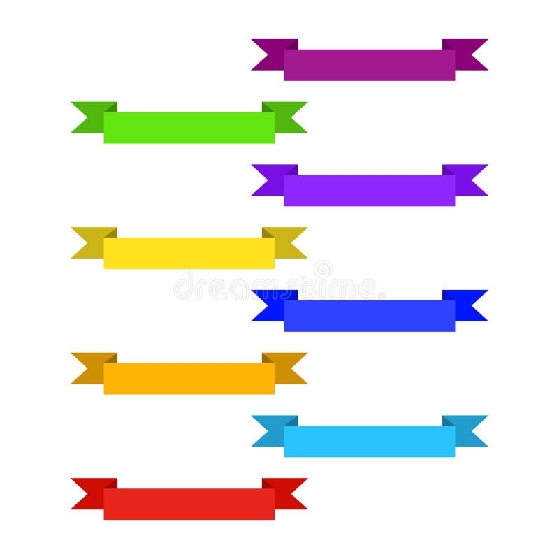 Ribbon Icons. Vector Illustration. Stock Illustration - Illustration of ...