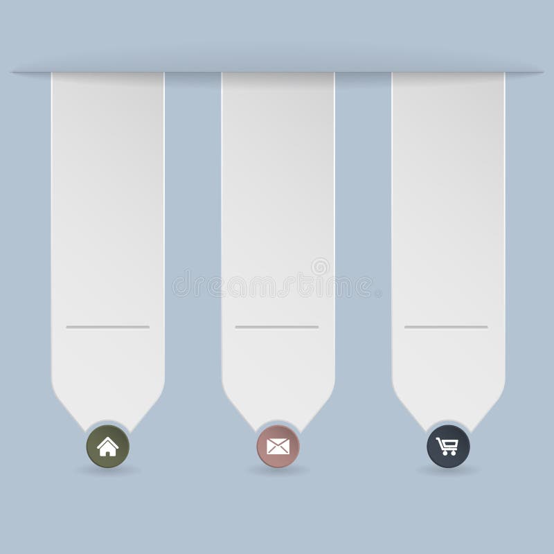 Ribbon Infographic with Blue Background Stock Vector - Illustration of ...