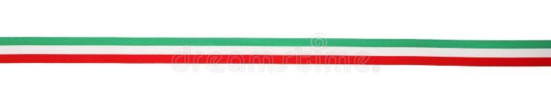 Ribbon with Italy Flag Pattern Isolated on White Stock Illustration ...