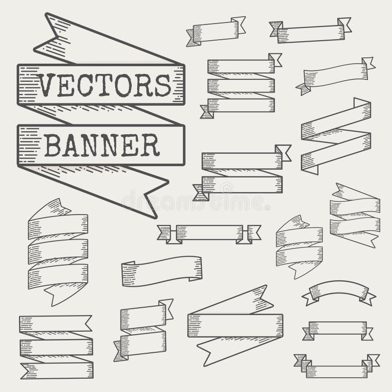 Ribbon Label Bar Banner Badge Graphic Vector Stock Vector ...