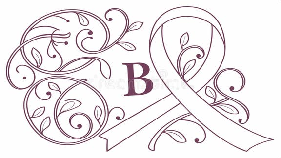 Ribbon with Letter B, Initial and Monogram Design Element Vector Design ...
