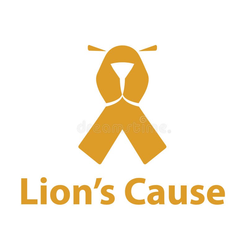 A ribbon and a lion stock vector. Illustration of minimalist - 364183833