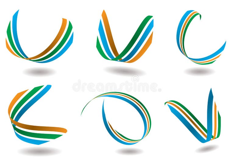 Ribbon logo stock vector. Illustration of pattern, curve - 5295819