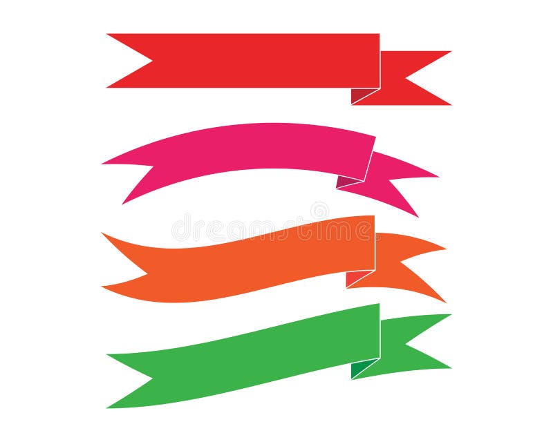 Ribbon Logo Template Vector Icon Stock Vector - Illustration of graphic ...