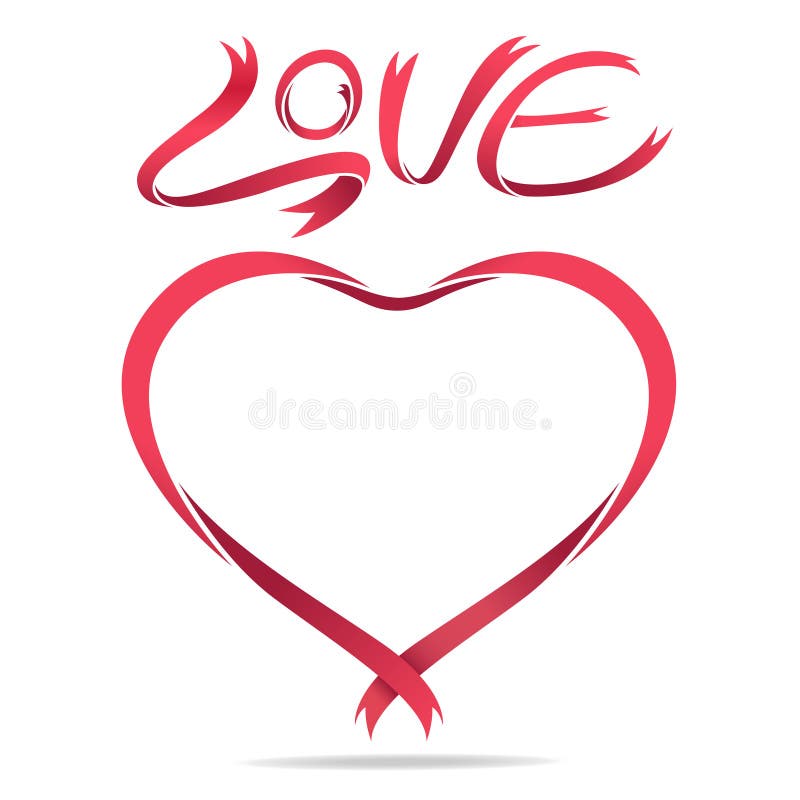Ribbon love stock vector. Illustration of invitation - 49199610