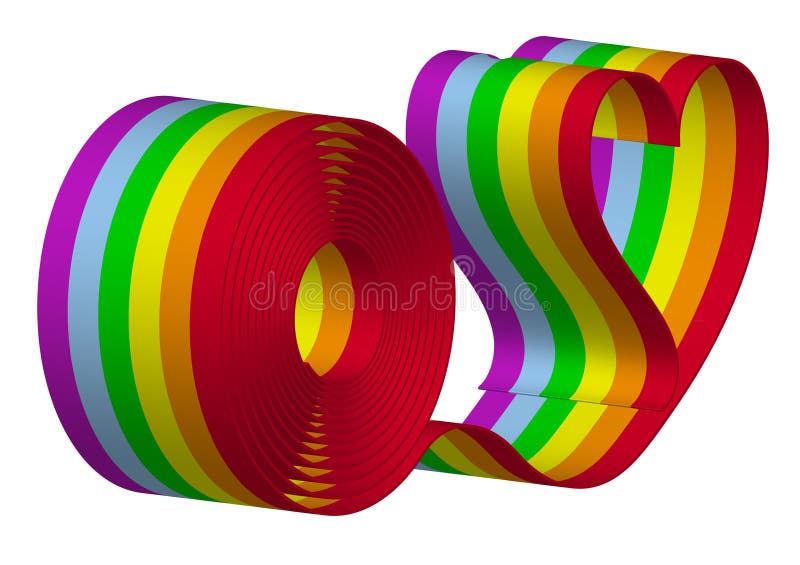 Rainbow flag ribbon stock illustration. Illustration of prejudice ...