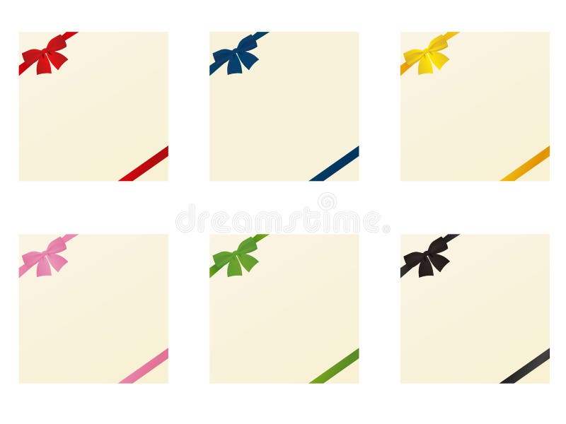 Ribbon Messagecard Collection Stock Vector - Illustration of graphic ...