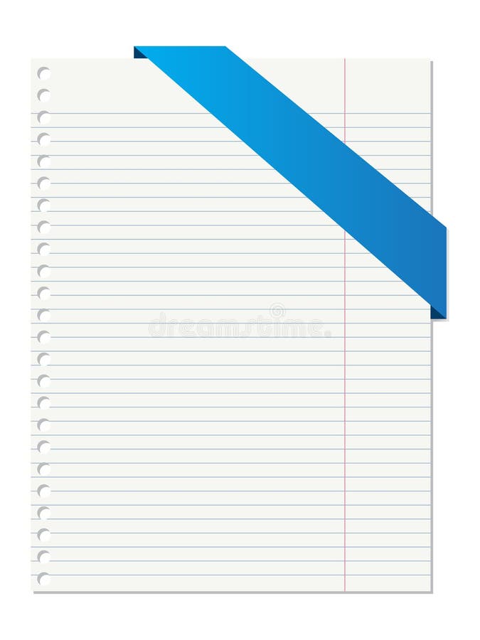 Ribbon on note paper stock vector. Illustration of note - 19985968