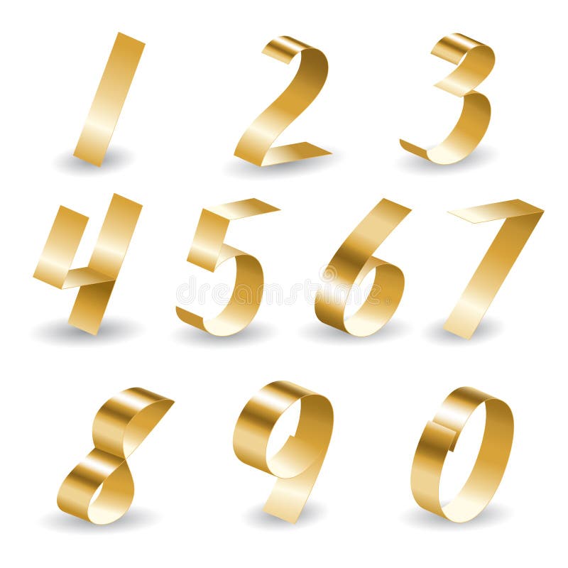 Ribbon number set stock vector. Illustration of decorative - 29561377