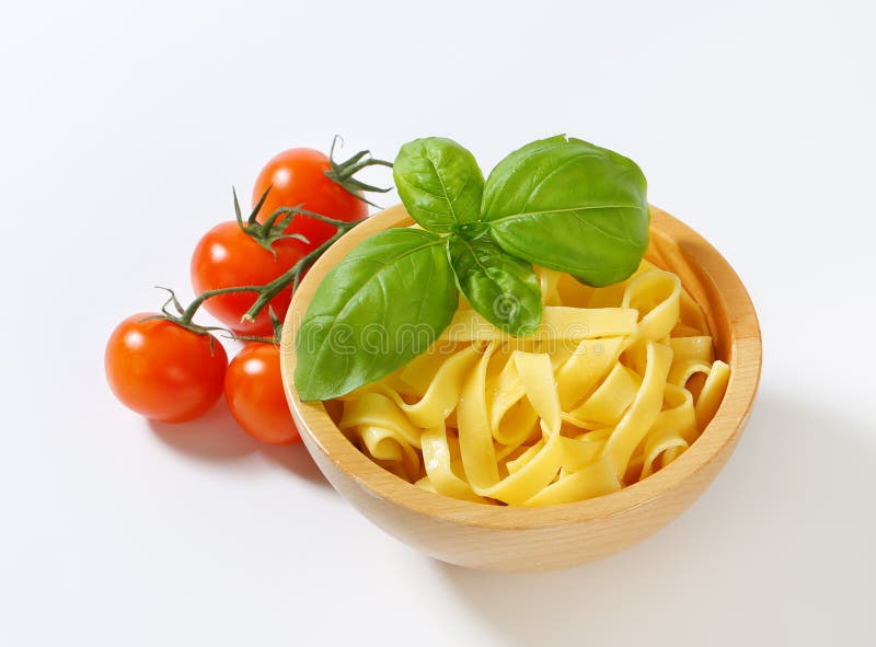 Tagliatelle Pasta with Tomato Paste Stock Image - Image of meatless ...