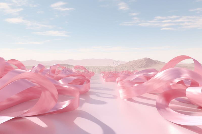 Ribbon Pathways Roads Converging To Create the Stock Illustration ...