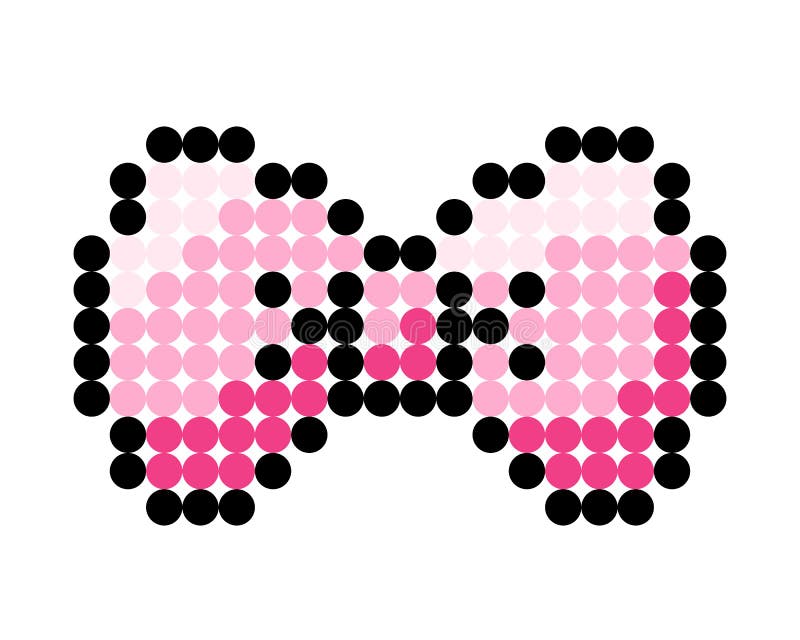 Ribbon Pattern. Dots Pixel Ribbon Image Stock Vector - Illustration of ...