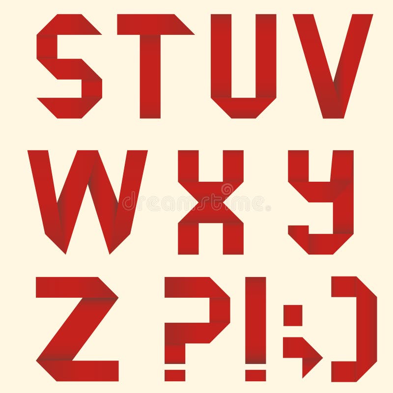 Ribbon alphabet stock vector. Illustration of text, ribbon - 24044343