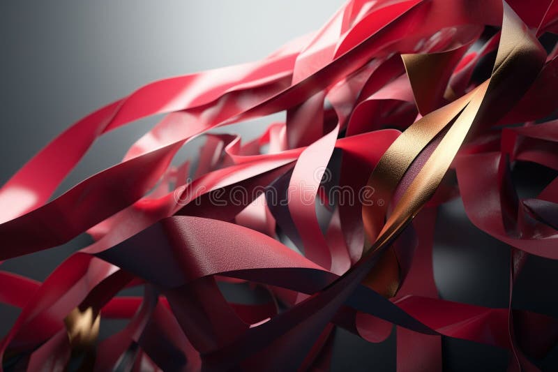 Ribbon of Resilience Torn Pieces of Paper Coming Stock Illustration ...