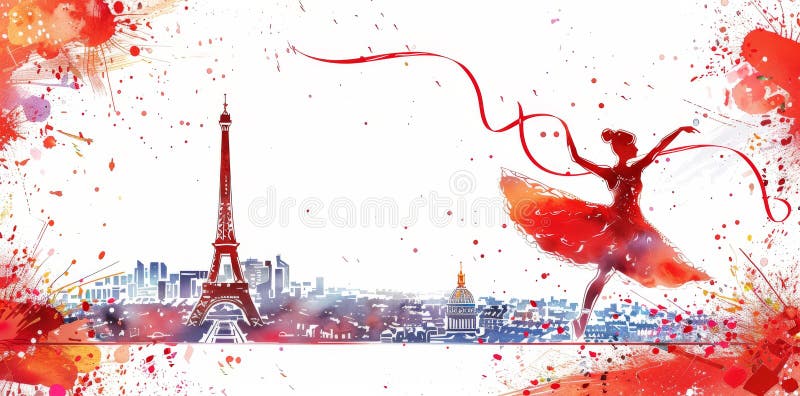 Ribbon (rhythmic Gymnastics), Summer Olympic Games in Paris. Generative ...