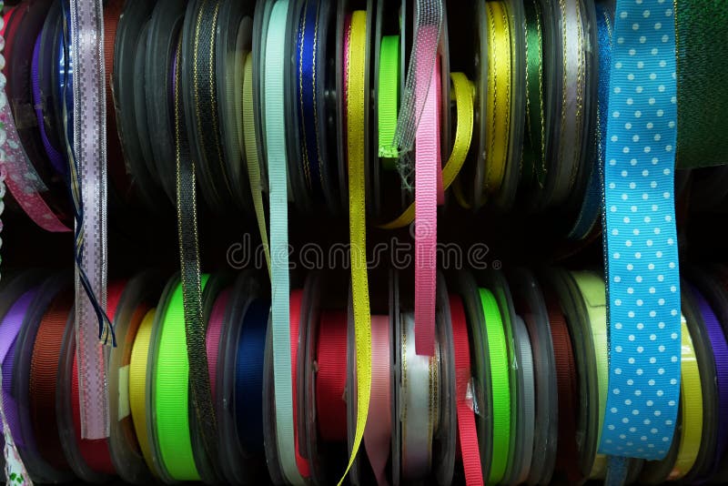 Ribbon roll colorful stock photo. Image of decoration - 61612068