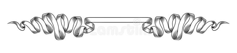 Ribbon Scroll Parchment Banner Vintage Woodcut Stock Vector ...