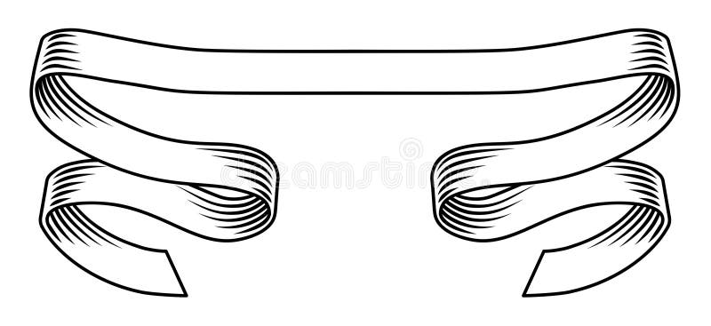 Ribbon Scroll Parchment Banner Vintage Woodcut Stock Vector ...