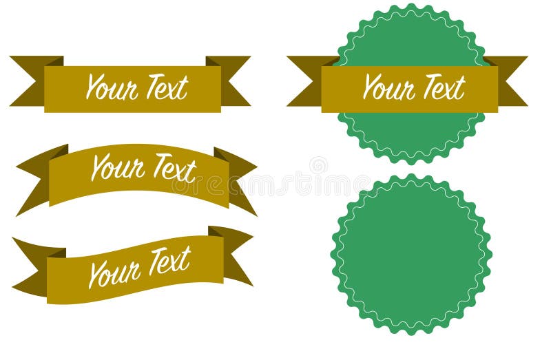 Ribbon Set stock vector. Illustration of banner, papper - 50354752