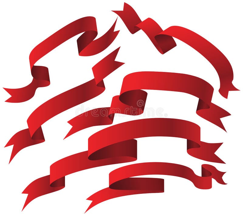 Red ribbon stock illustration. Illustration of gift, cloth - 36085501