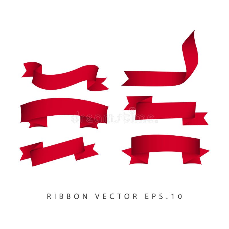 Ribbon Set Vector Template Design Illustration Stock Vector ...