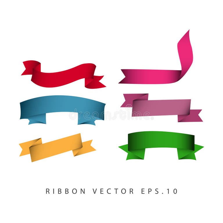 Ribbon Set Vector Template Design Illustration Stock Vector ...