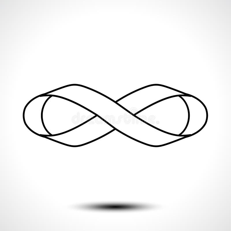 Ribbon in Shape Limitless, Infinity Symbol for Logo Design. Stock ...