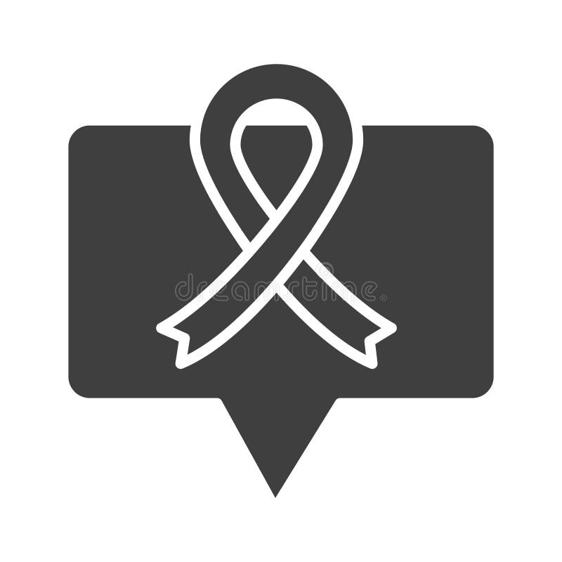 Ribbon Speech Bubble Message, Human Rights Day, Silhouette Icon Design ...