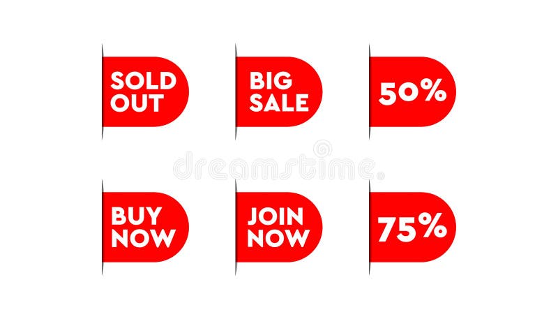 Ribbon Sticker Business Promotion Vector Illustration Stock Vector ...