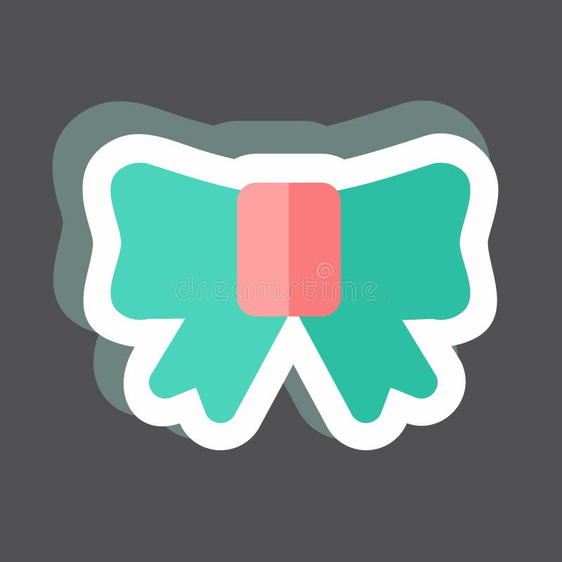 Ribbon Sticker in Trendy Isolated on Black Background Stock ...