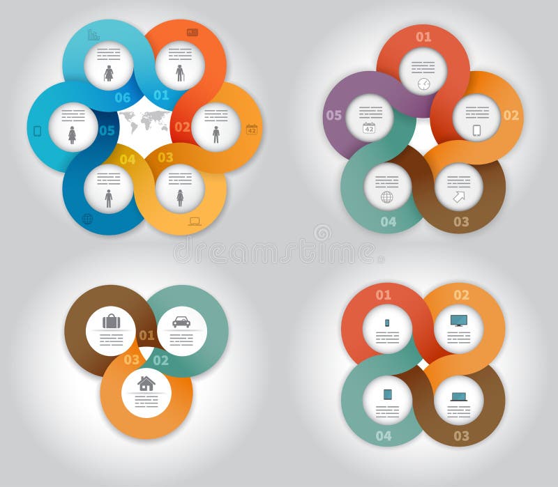 Ribbon style diagram set stock vector. Illustration of pattern - 78546994