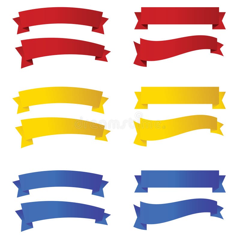 Ribbon vector in colorful stock vector. Illustration of sign - 64971003