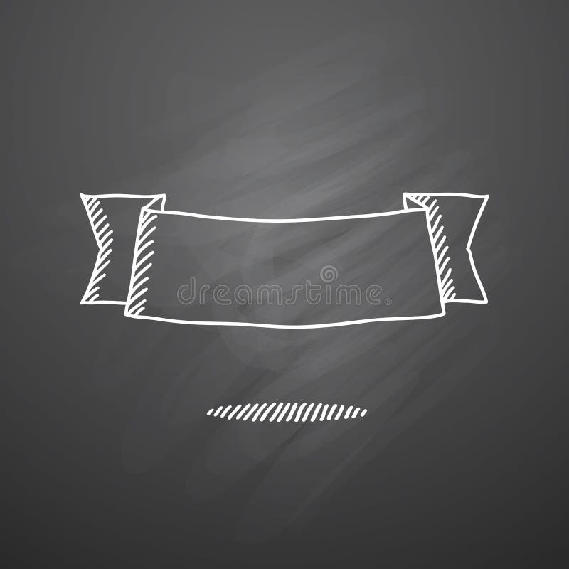 Wedding Chalkboard Banners and Ribbons Set Stock Vector - Illustration ...