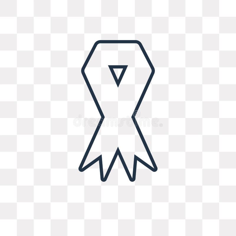 Ribbon Vector Icon Isolated on Transparent Background, Linear Ri Stock ...