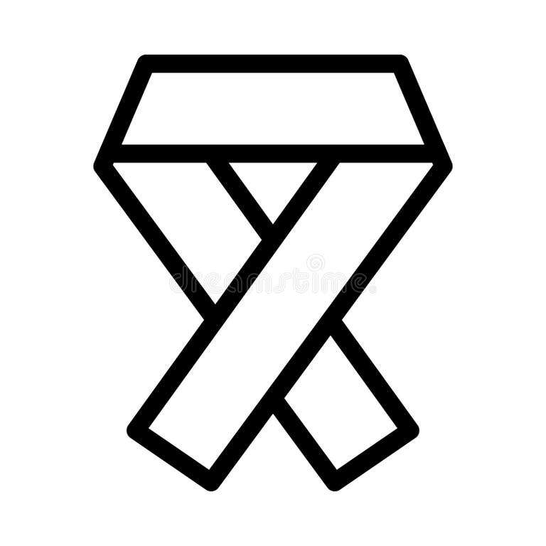 Ribbon Vector Thin Line Icon Stock Vector - Illustration of thin ...