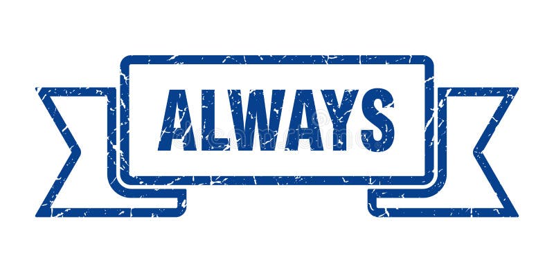 Always ribbon. stock vector. Illustration of label, retro - 189718947