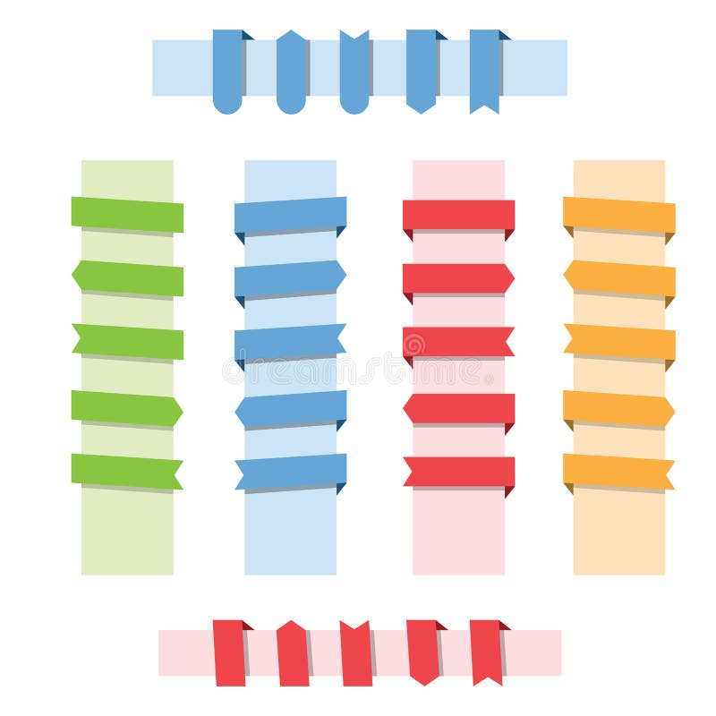 Ribbon web banner set stock vector. Illustration of template - 72854842