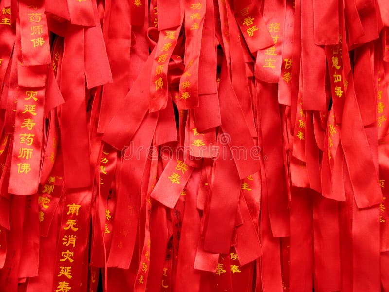 Ribbons stock image. Image of golden, chinese, prayer - 1037135