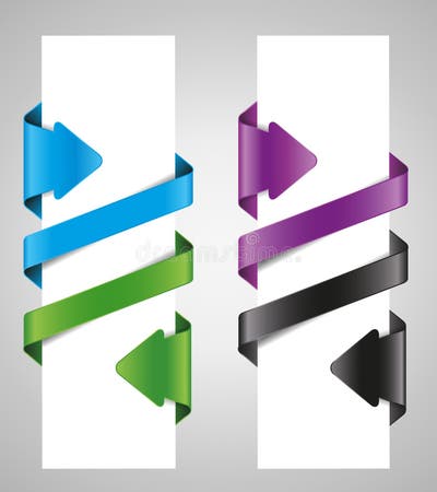 Ribbons stock vector. Illustration of direction, office - 23223206