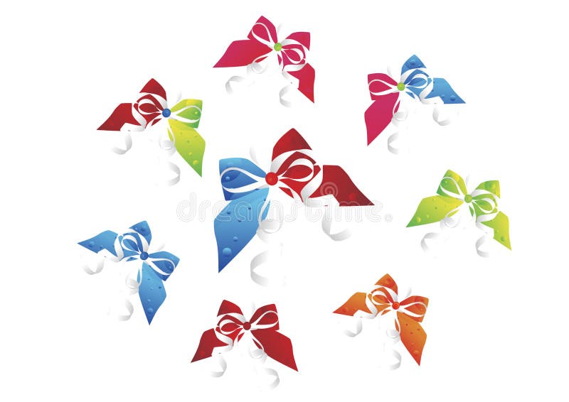 Red ribbons stock vector. Illustration of celebration - 7398556