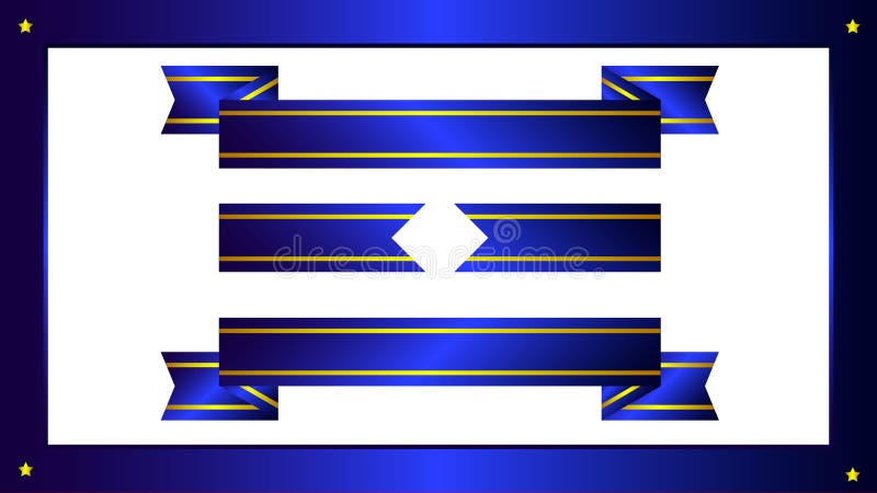 Ribbons Background, Blue Ribbons Set Stock Vector - Illustration of ...