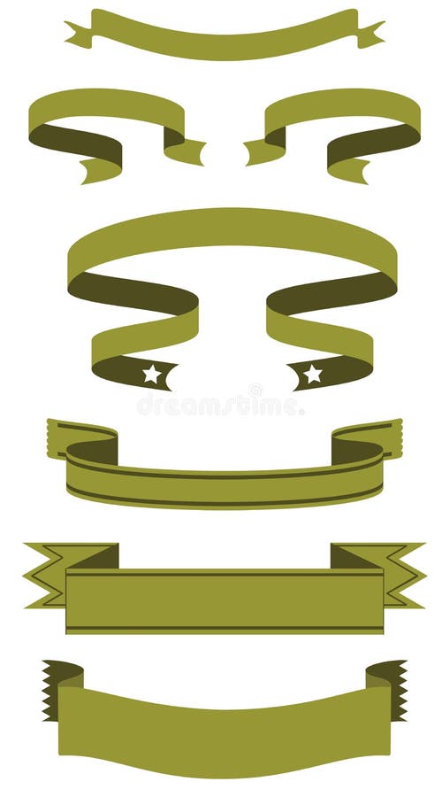 Ribbons banner stock vector. Illustration of green, military - 27922974
