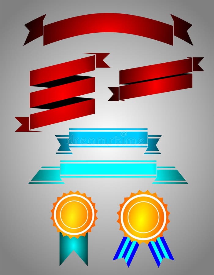 Ordinary Ribbons and Banners Stock Illustration - Illustration of ...