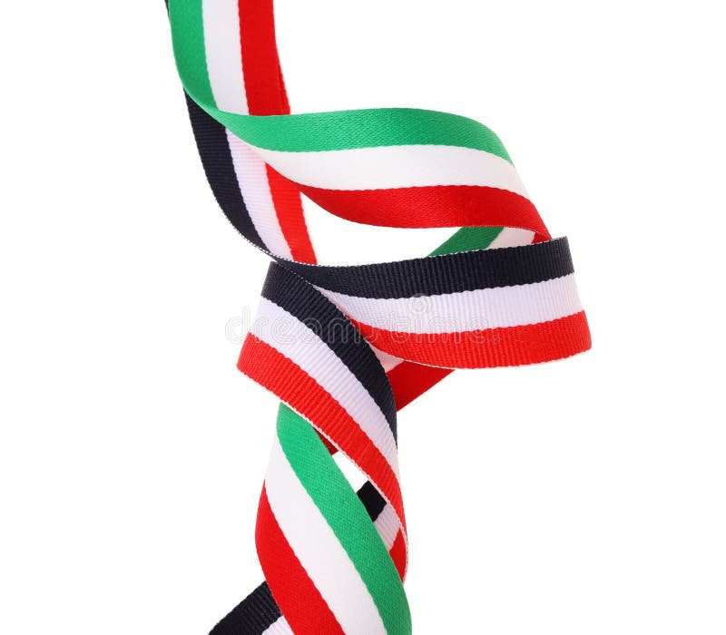 Ribbons in Colors of Different Flags Isolated on White Stock Photo ...