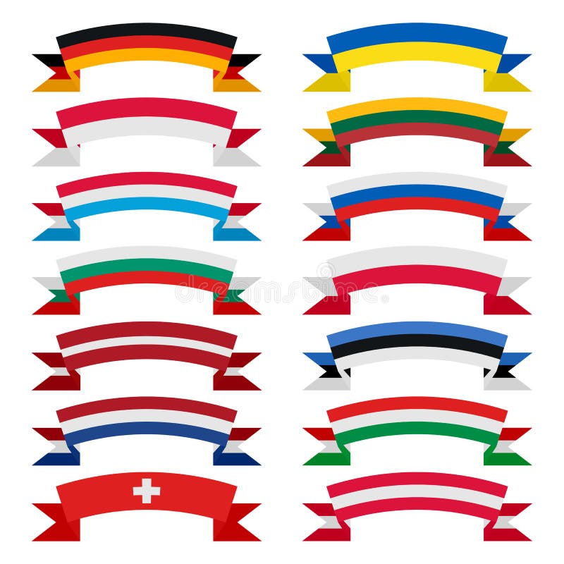 Flag ribbons stock vector. Illustration of belgium, netherlands - 33469886